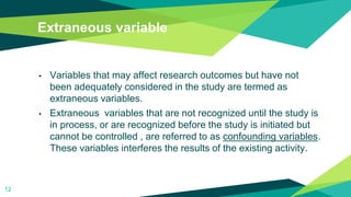 types of variables.ppt a research presen | PPT