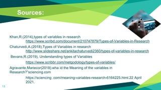 types of variables.ppt a research presen | PPT | Free Download
