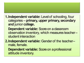 Types of variables in research | PPTX