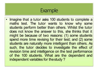 Types of variables in research | PPTX