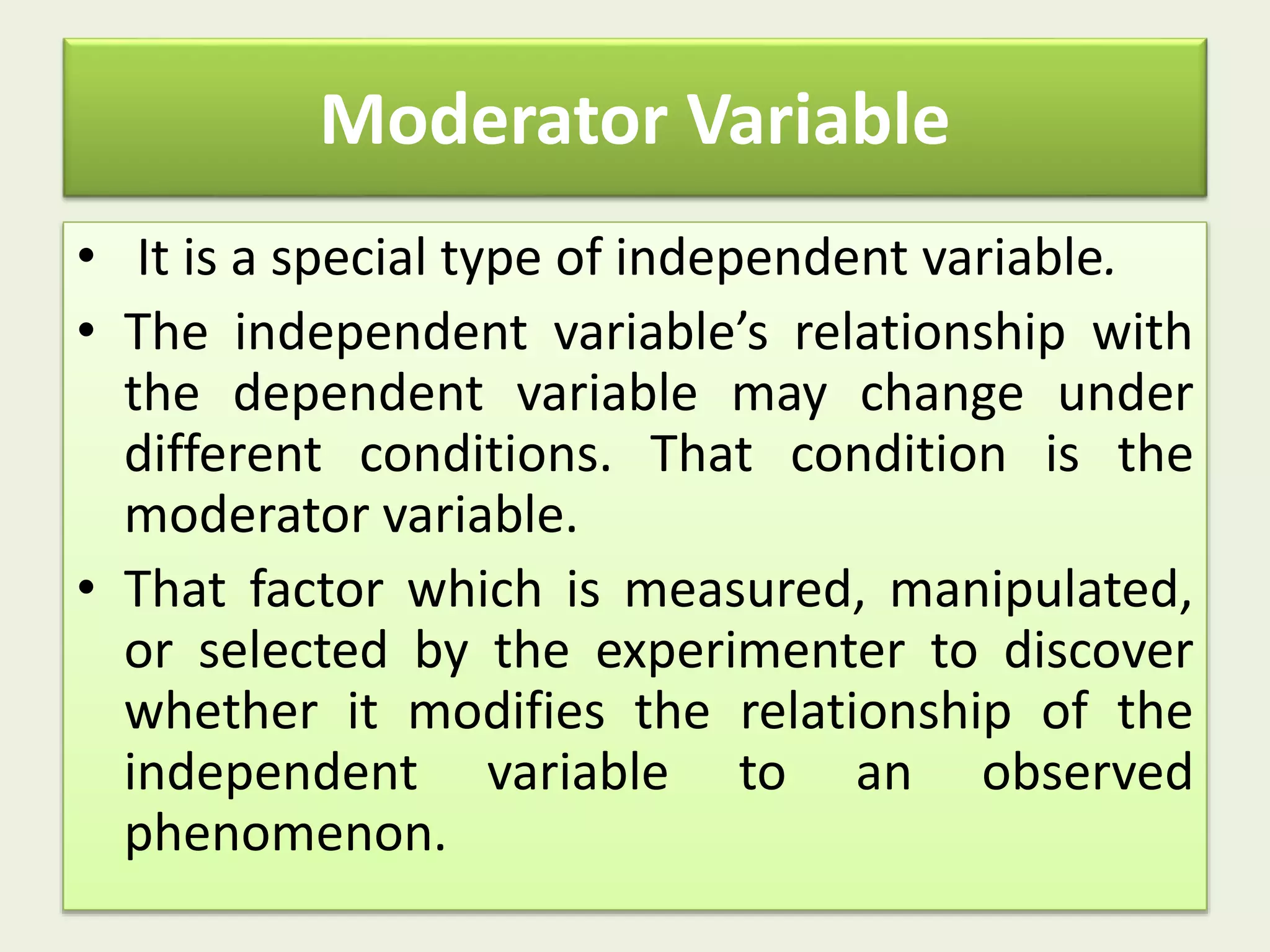Types of variables in research | PPTX
