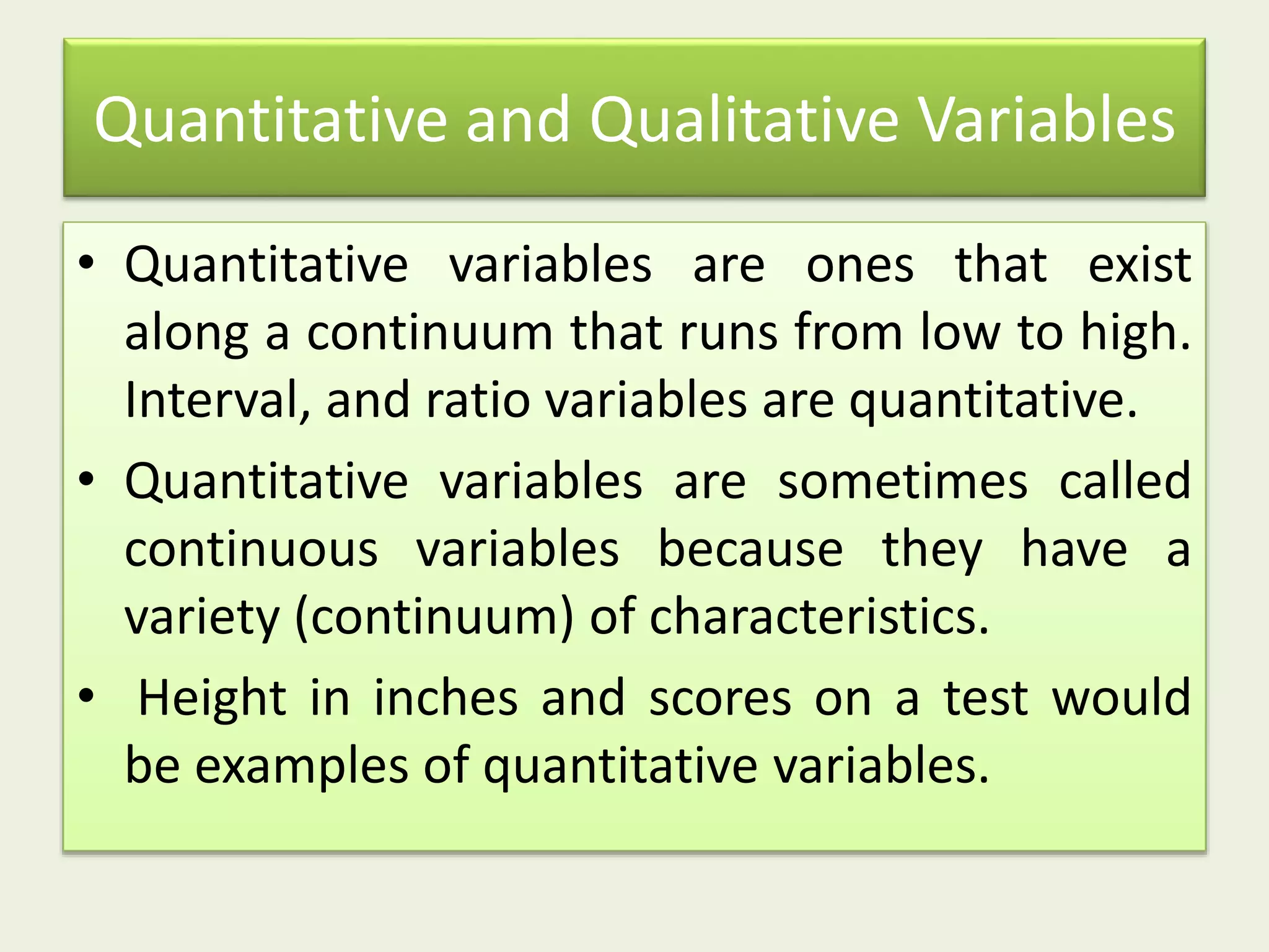 Types of variables in research | PPTX