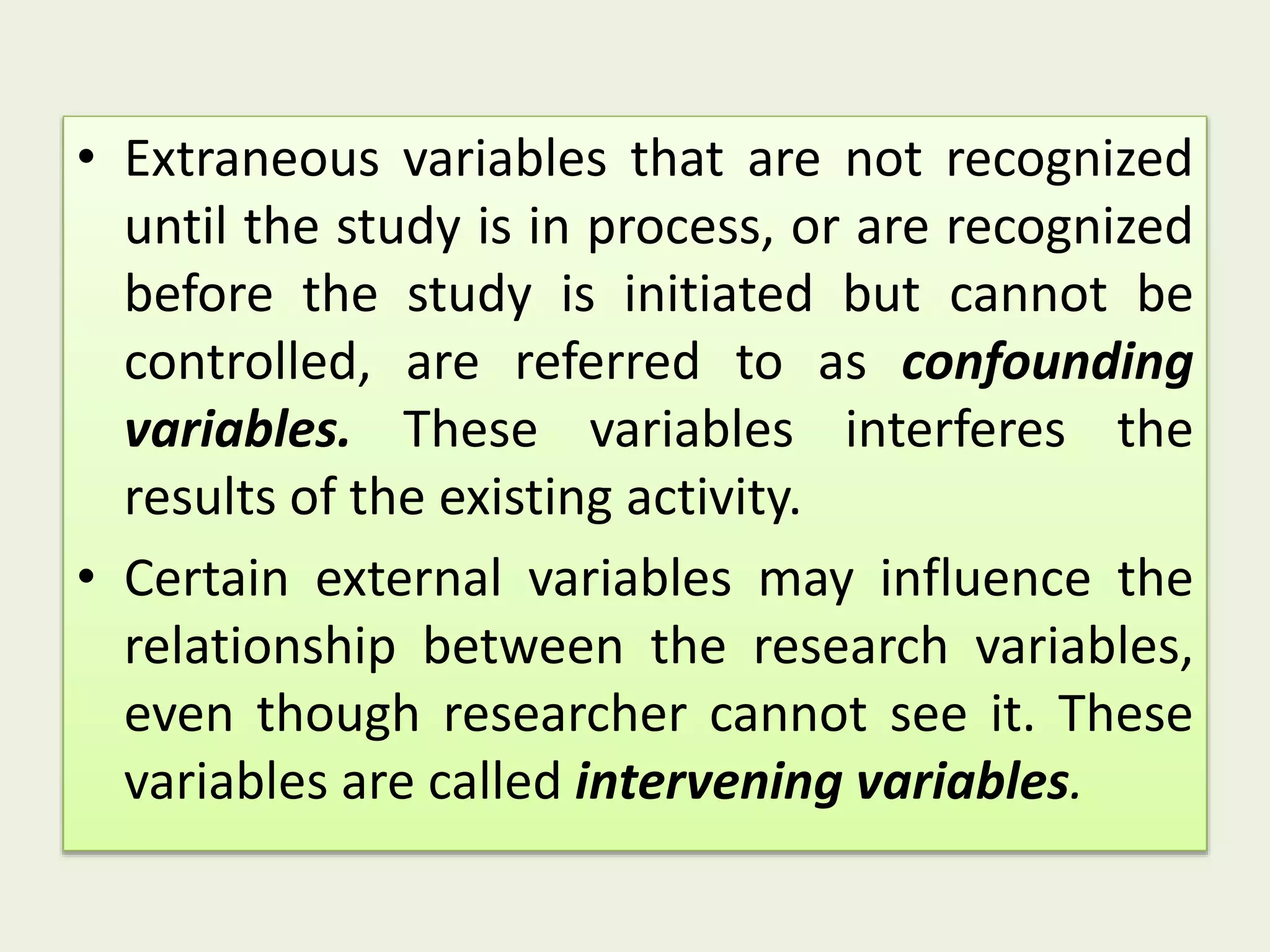 Types of variables in research | PPTX