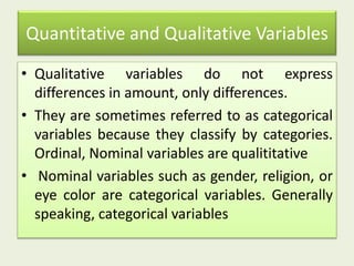 Types of variables in research | PPTX