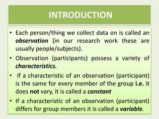 Types of variables in research | PPTX