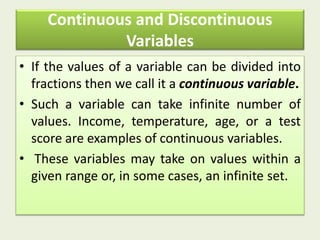 Types of variables in research | PPTX