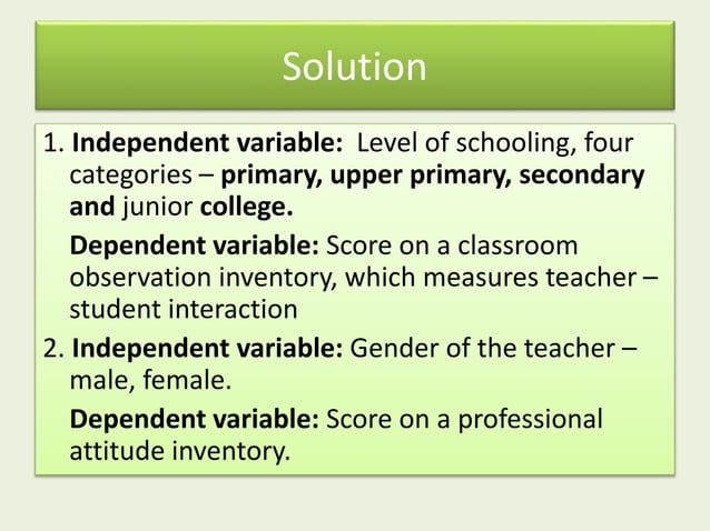 Types of variables in research | PPT