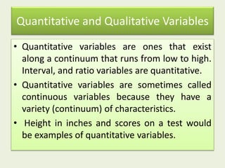 Types of variables in research | PPT