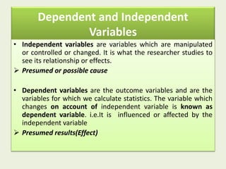 Independent Variable In Research