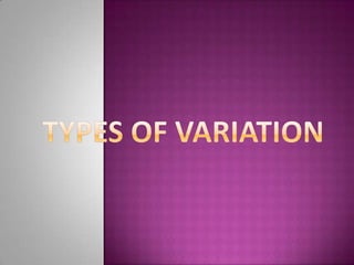 Types of variation | PPTX