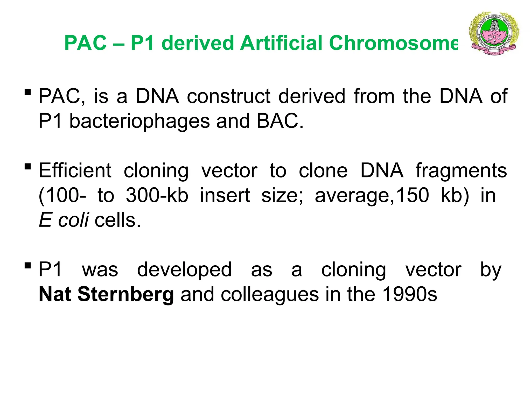 Types of cloning Vectors for gene transfer | PPT