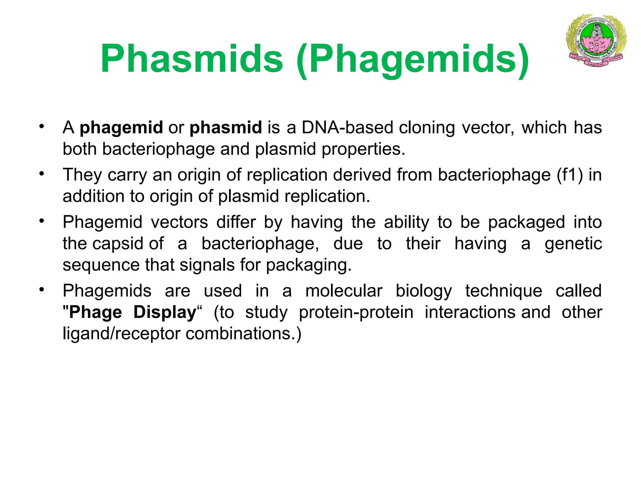 Types of cloning Vectors for gene transfer | PPT