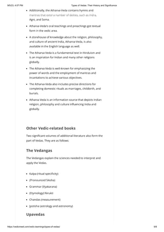 types of vedas | PDF | Hinduism | Religion & Spirituality