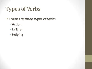 Types of Verbs | PPTX