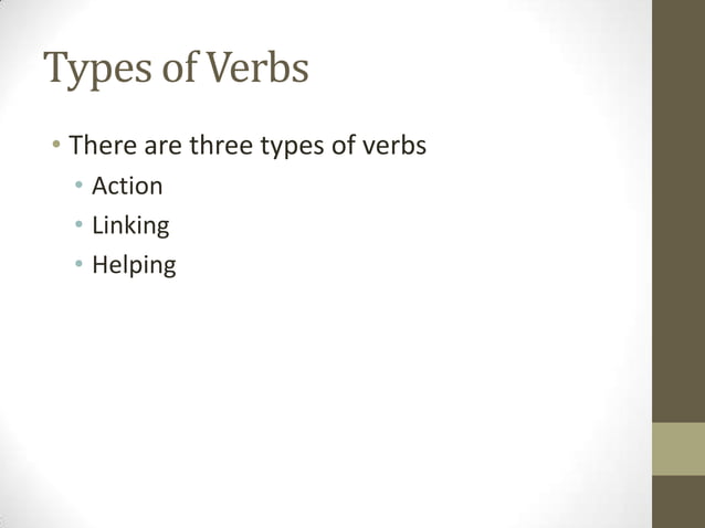 Types of Verbs | PPTX