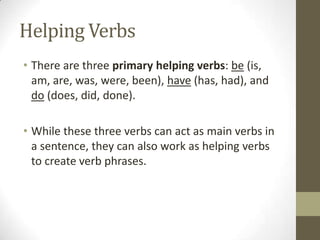 Types of Verbs | PPTX