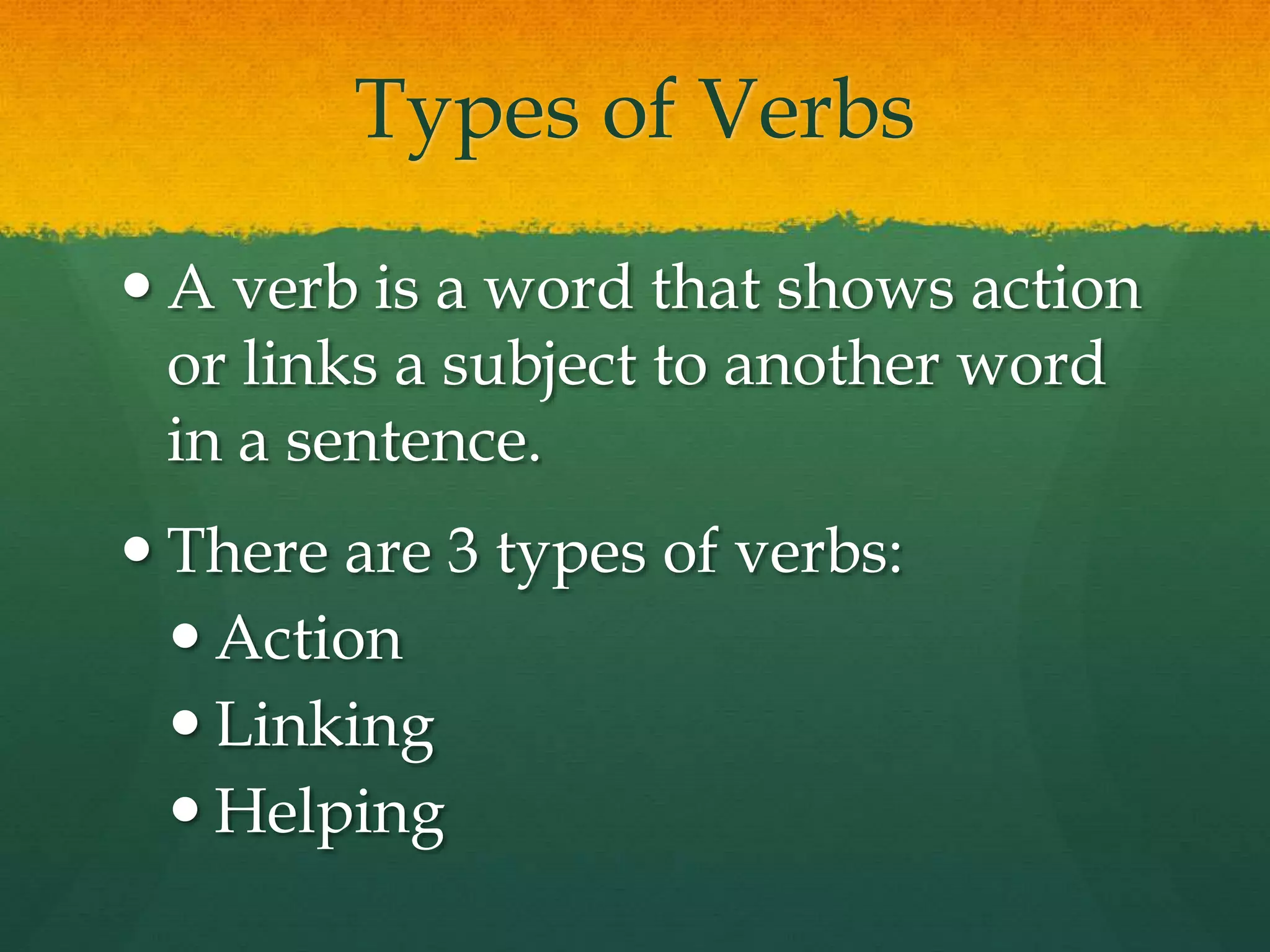 Types of verbs | PPTX