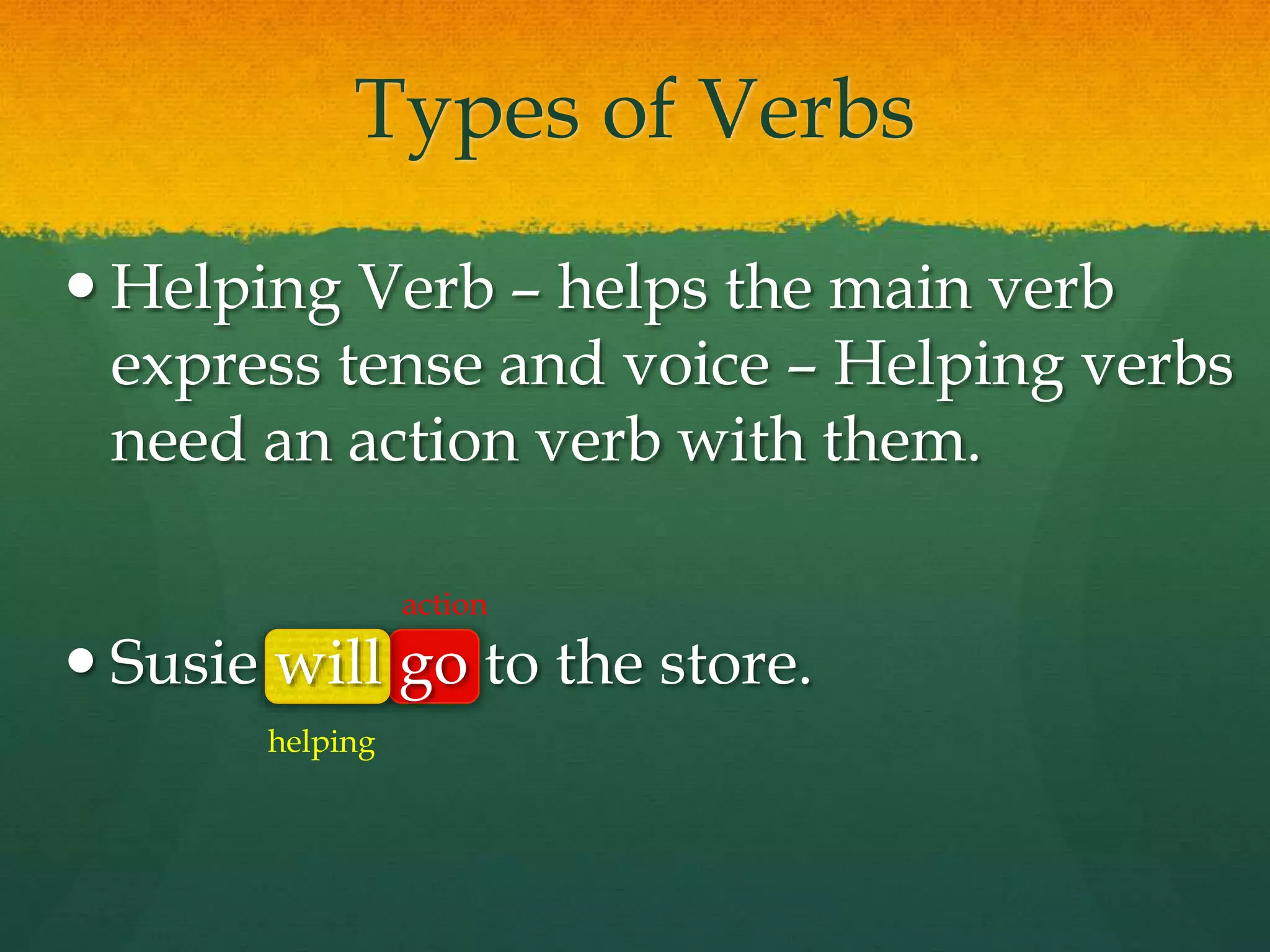 Types of verbs | PPTX