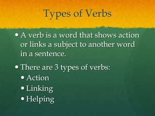 Types of verbs | PPTX