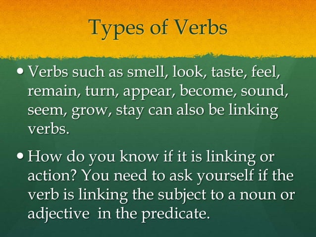 Types of verbs | PPTX