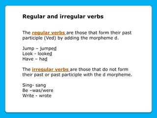 Types of verbs according to form | PPTX