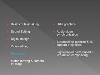 Types of vfx animation courses | PPTX