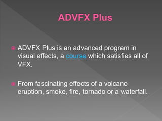 Types of vfx animation courses | PPTX | Computer Animation | Computer ...