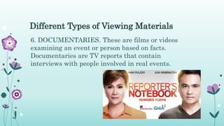 English 5 types of viewing materials.pptx