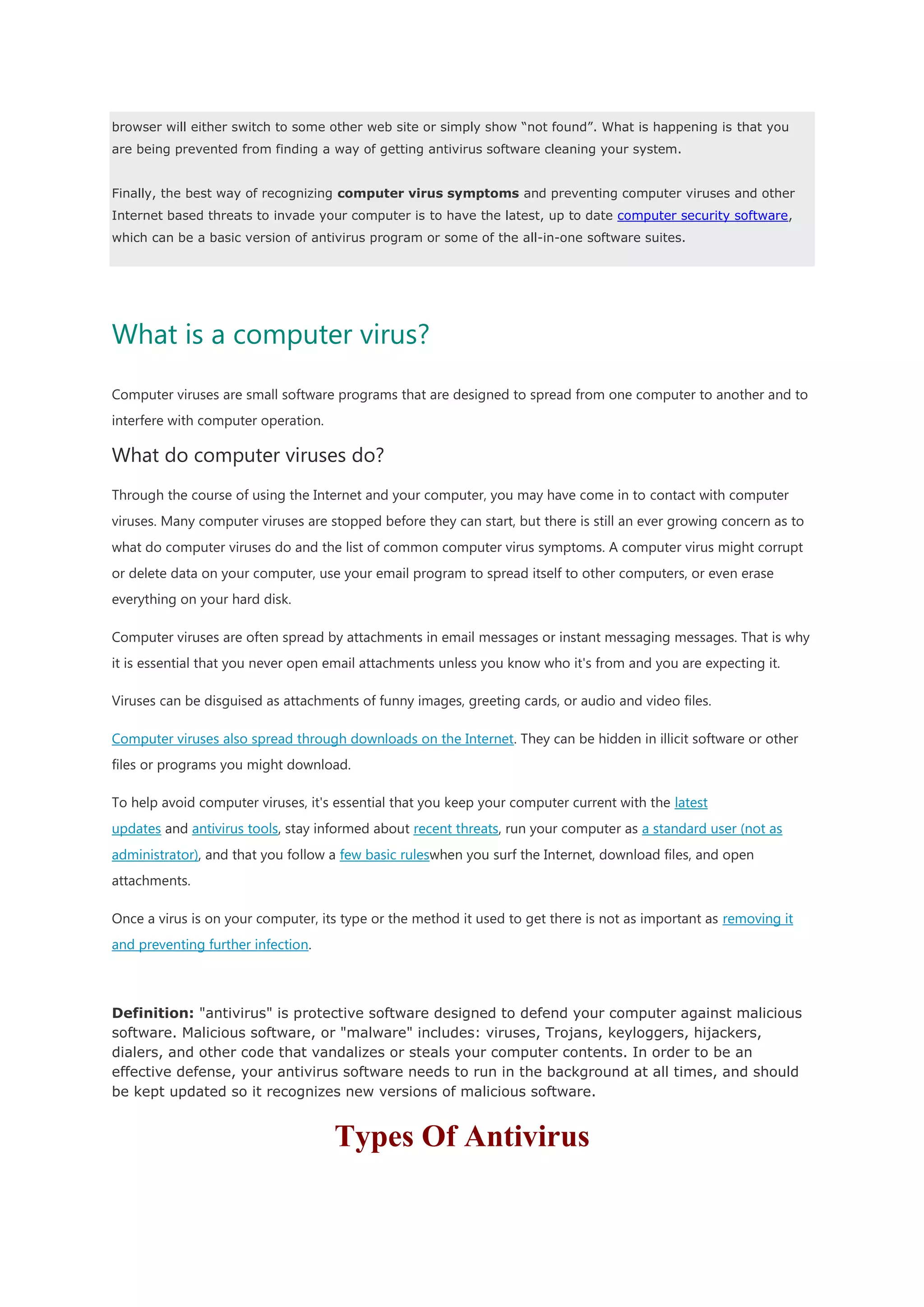 Types of viruses | PDF