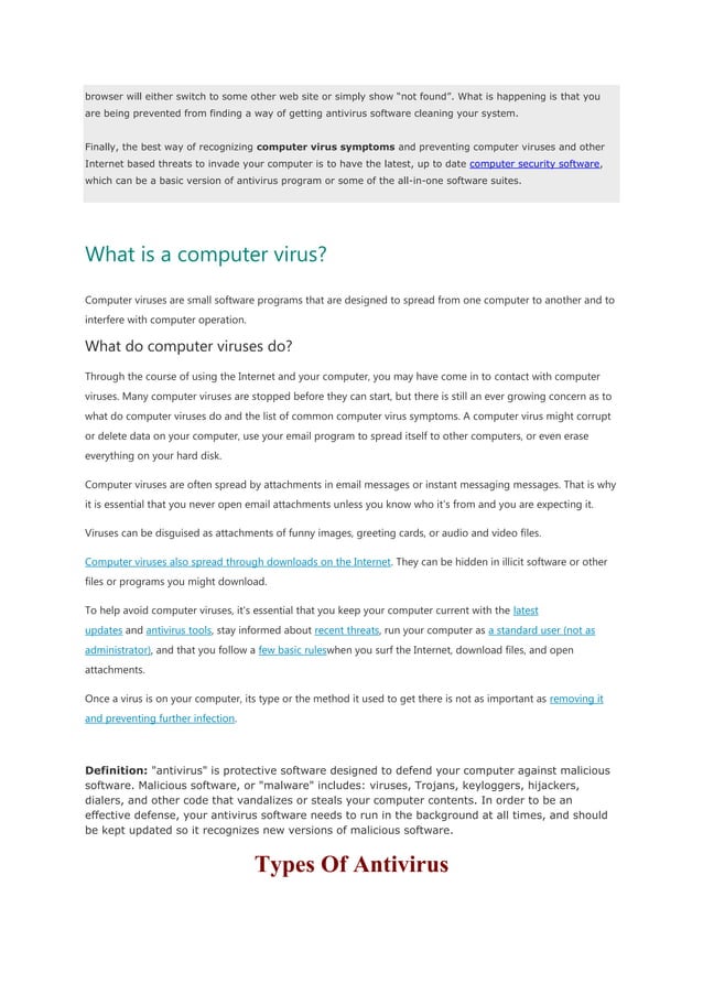 Types of viruses | PDF