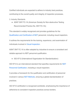 Types of Visual Inspection | PDF