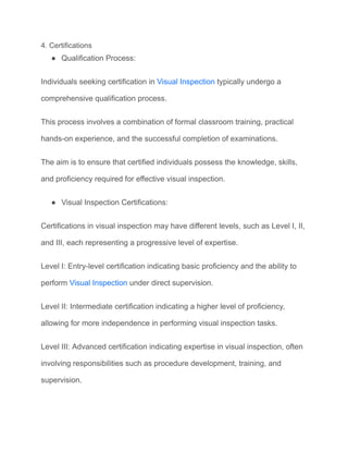Types of Visual Inspection | PDF
