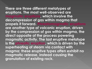 Types of volcanic eruption ppt | PPTX