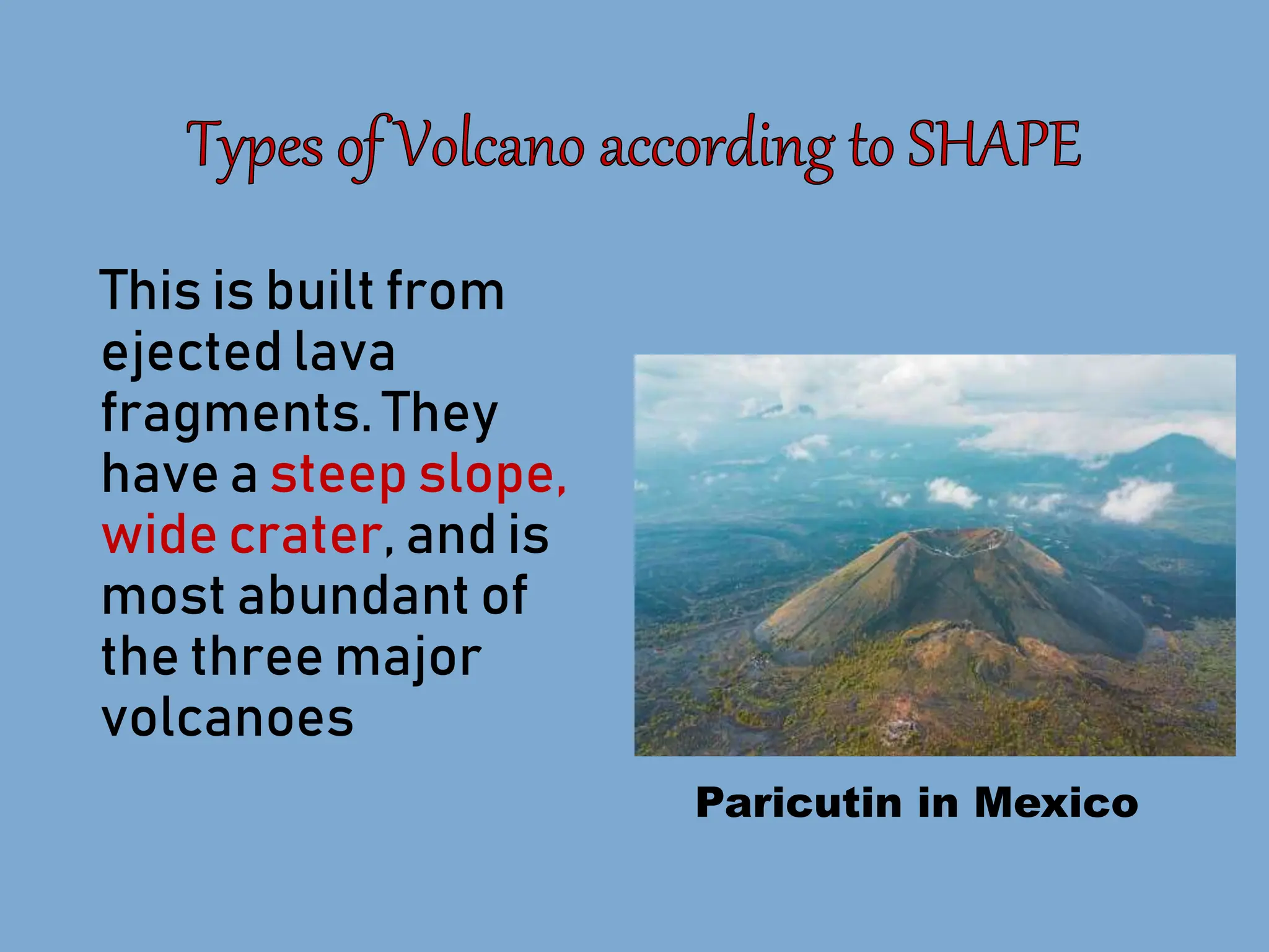 types of volcano according to structures | PPTX