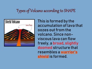 types of volcano according to structures | PPTX