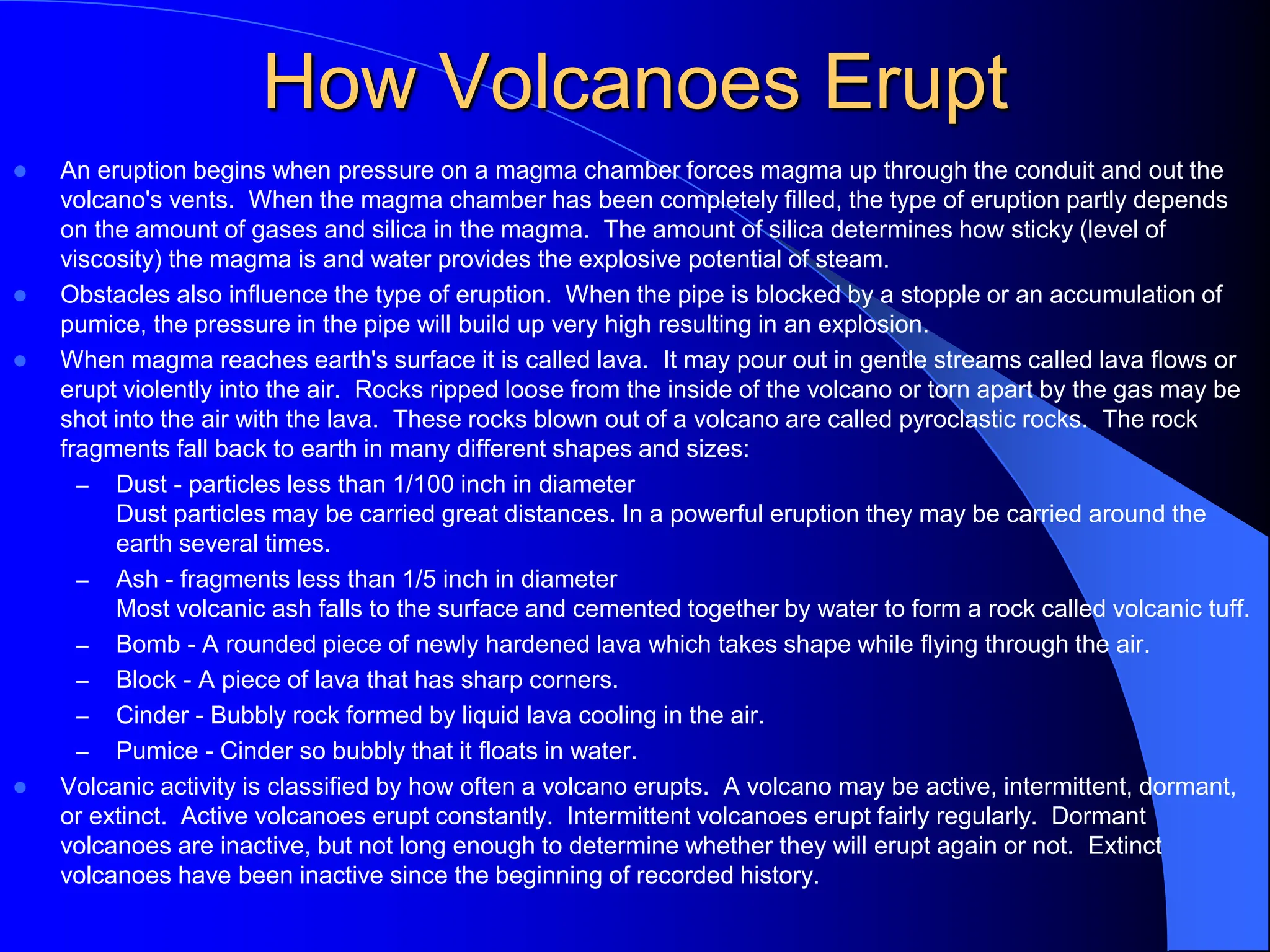 Types of Volcanoes presentatiom slides for grade 9 | PPT