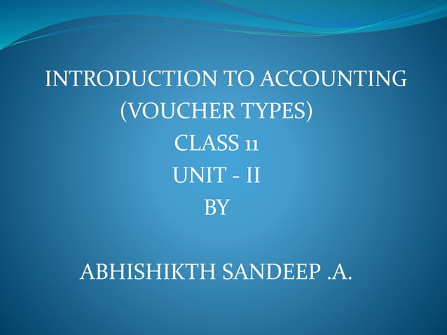 Types of vouchers | PPTX