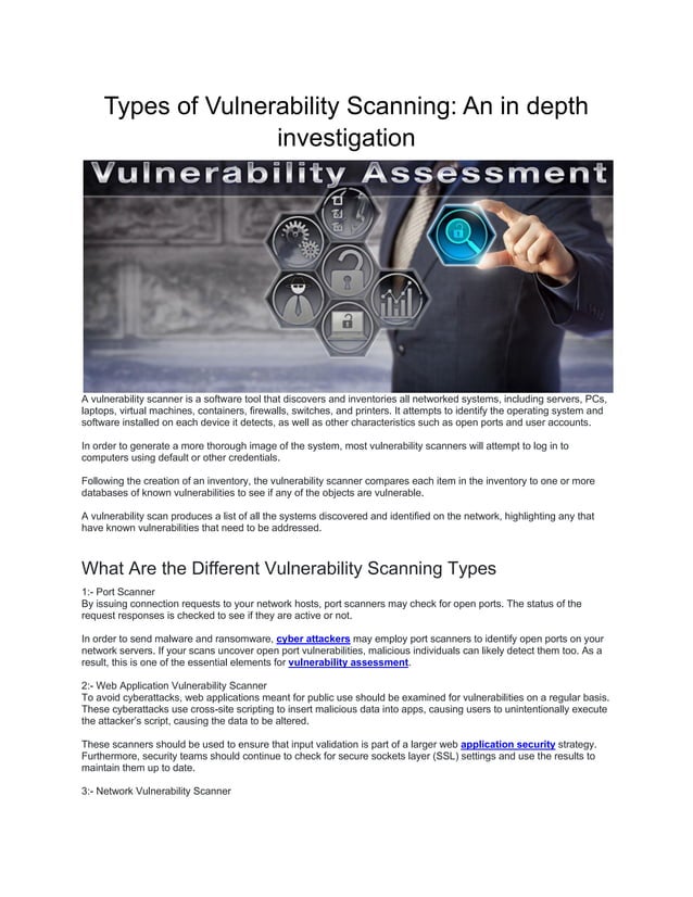 Types of Vulnerability Scanning An in depth investigation.pdf