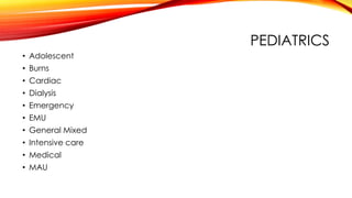 Types of wards in Single & Multispeciality Hospital | PPTX