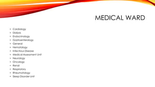 Types of wards in Single & Multispeciality Hospital | PPTX