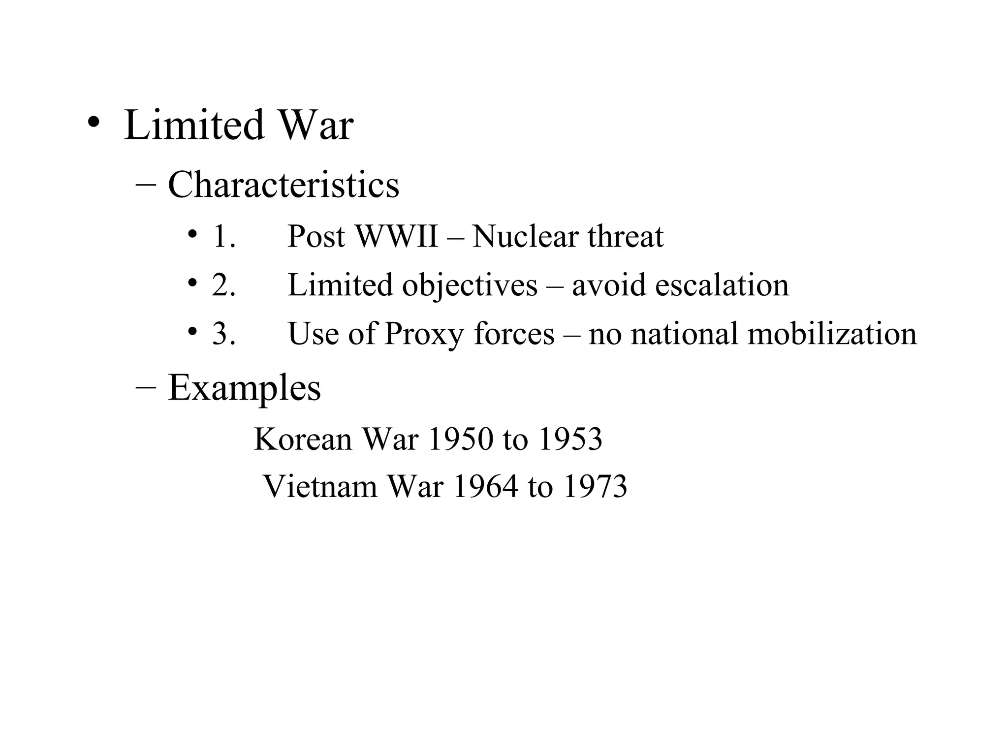 Types of war unit 5 | PPT