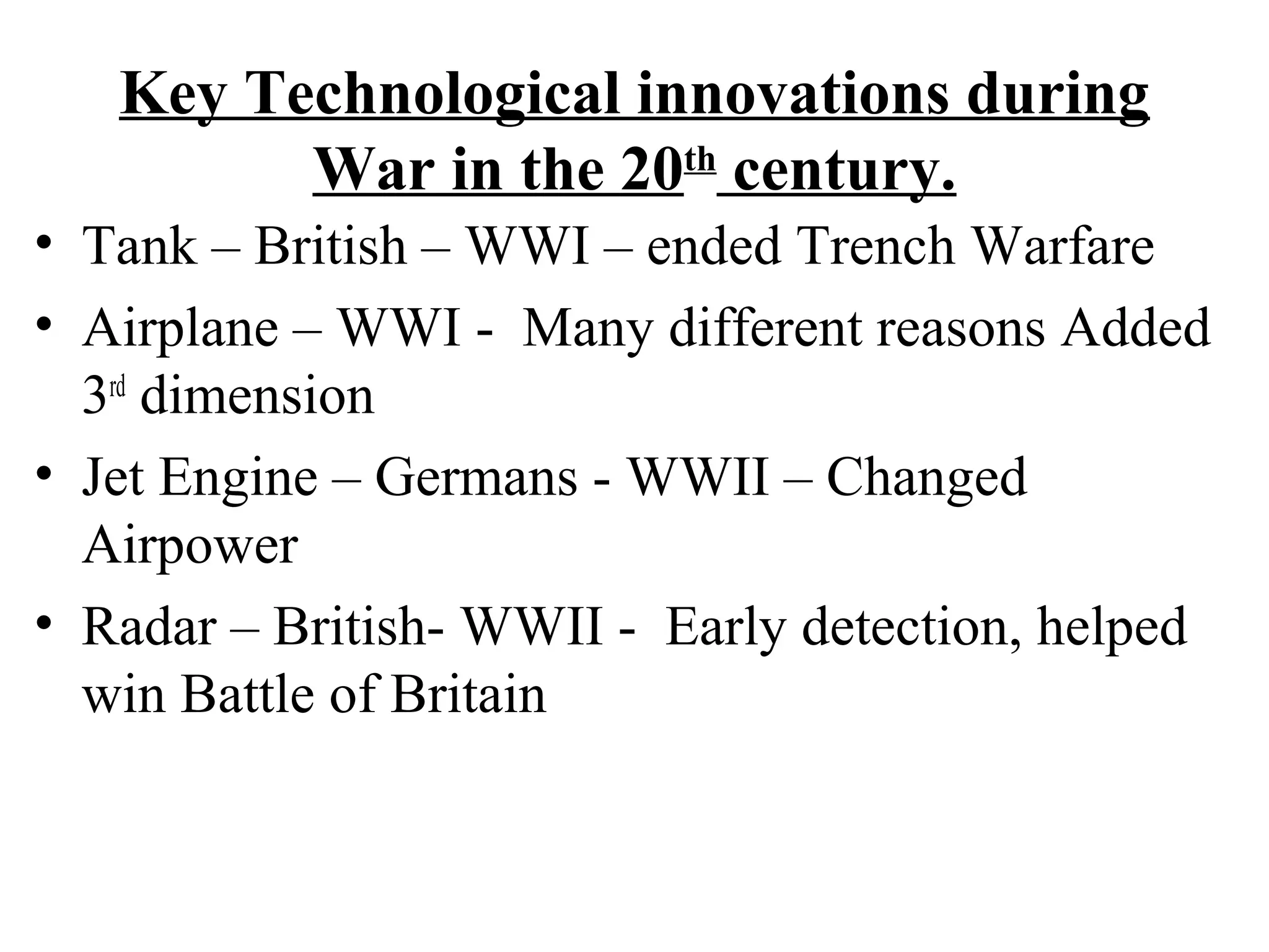 Types of war unit 5 | PPT