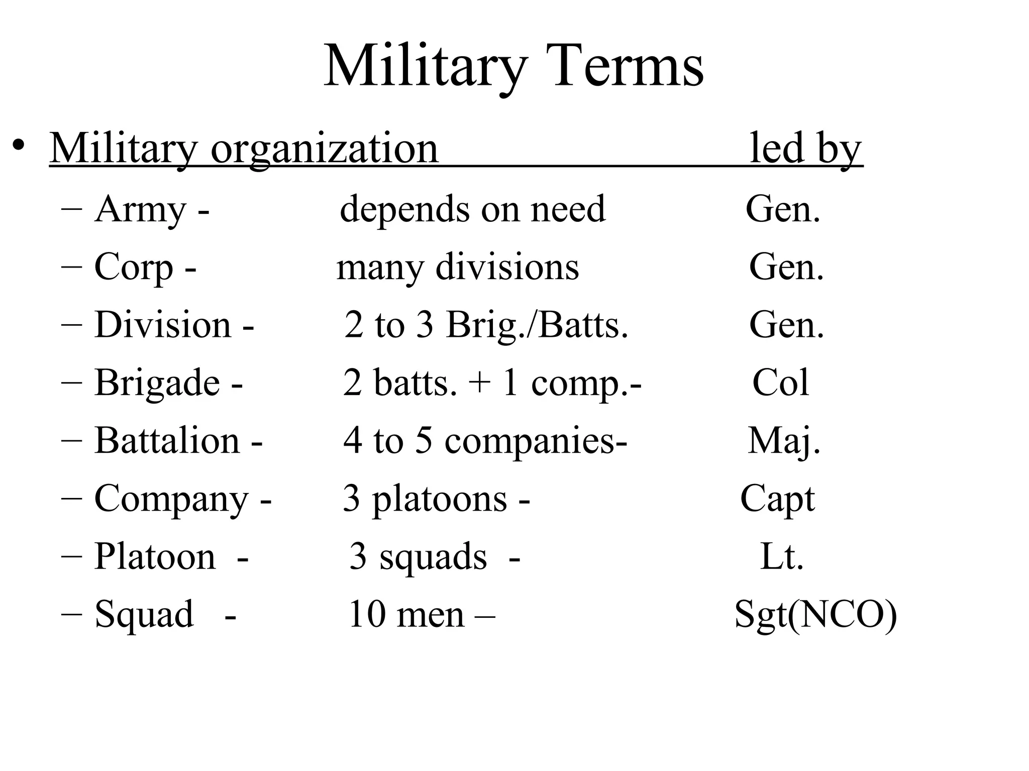 Types of war unit 5 | PPT