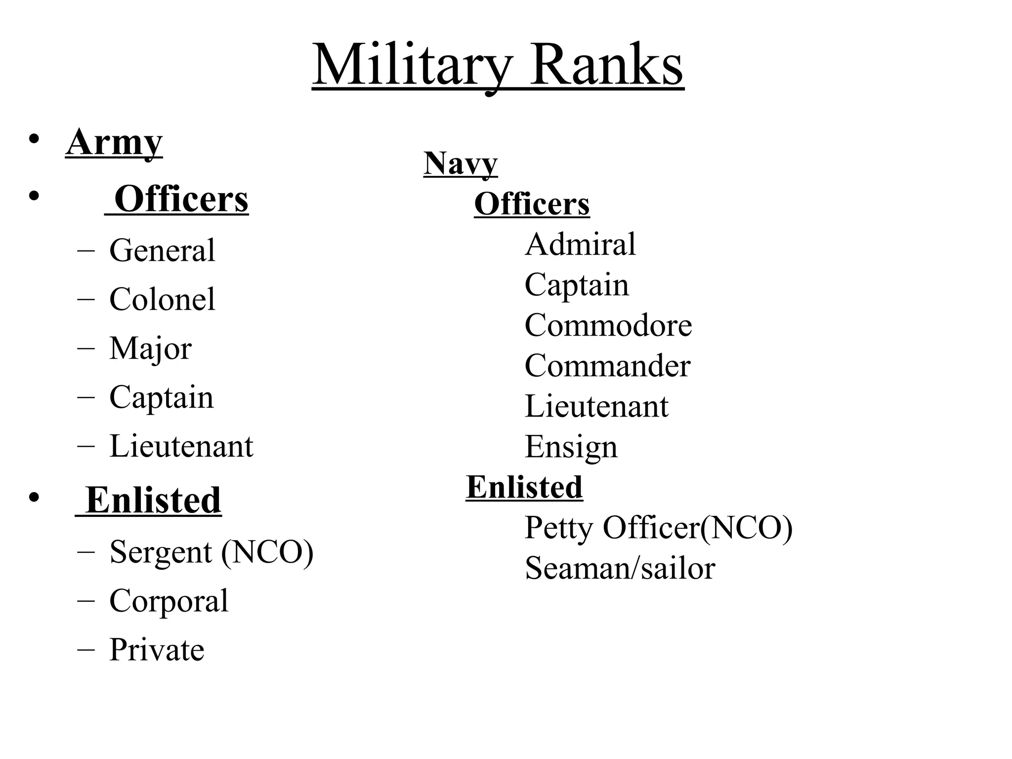 Types of war unit 5 | PPT