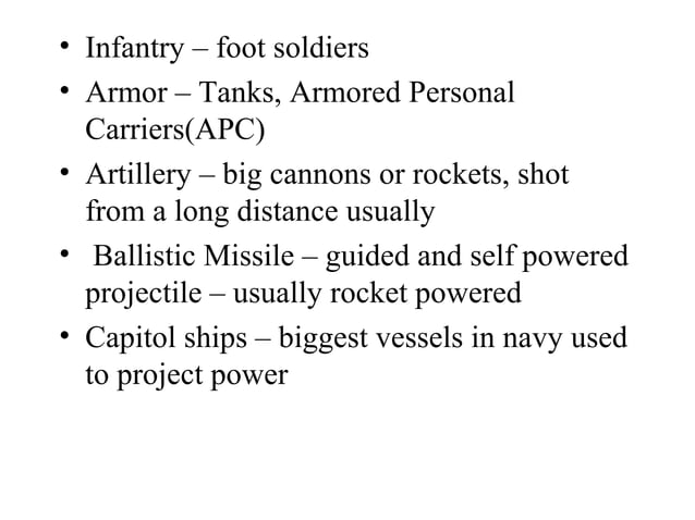 Types of war unit 5 | PPT