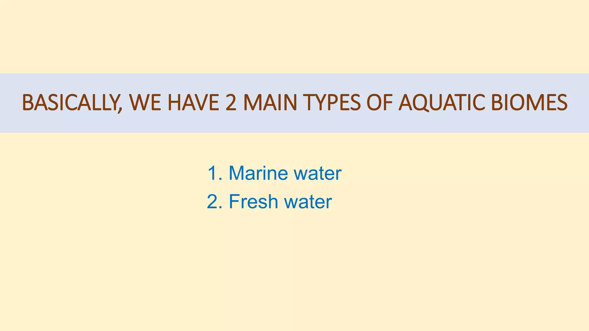 Types of water bodies marine water | PDF