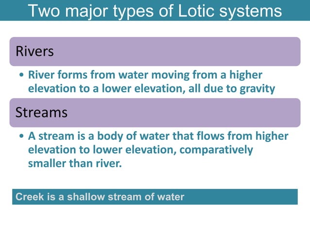 Types of water body : Freshwater body | PDF