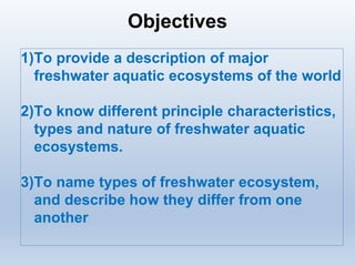 Types of water body : Freshwater body | PDF