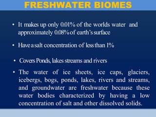 Types of water body : Freshwater body | PDF