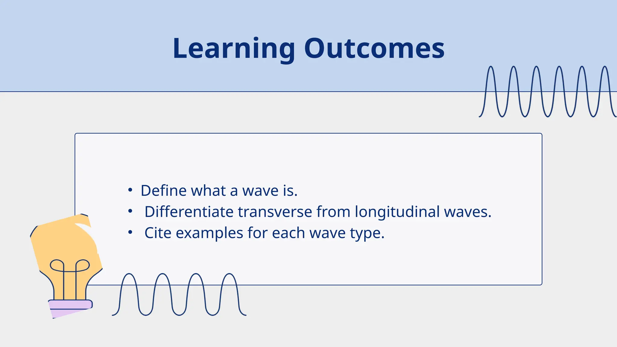 Types of Waves Science Presentation in Light Blue White Lined | PPTX